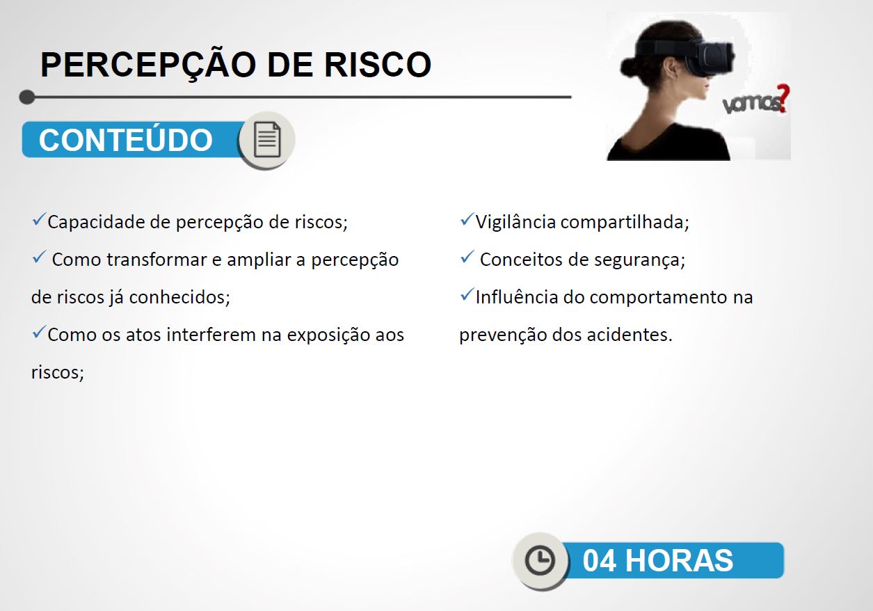 RHS Treinamentos | PERCEPÇÃO DE RISCO